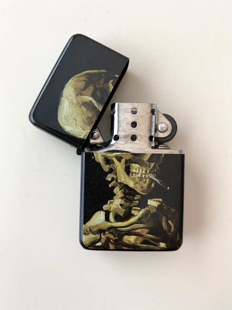 Van Gogh's Flip Top Lighter Funny Lighter Skull Lighter - Etsy