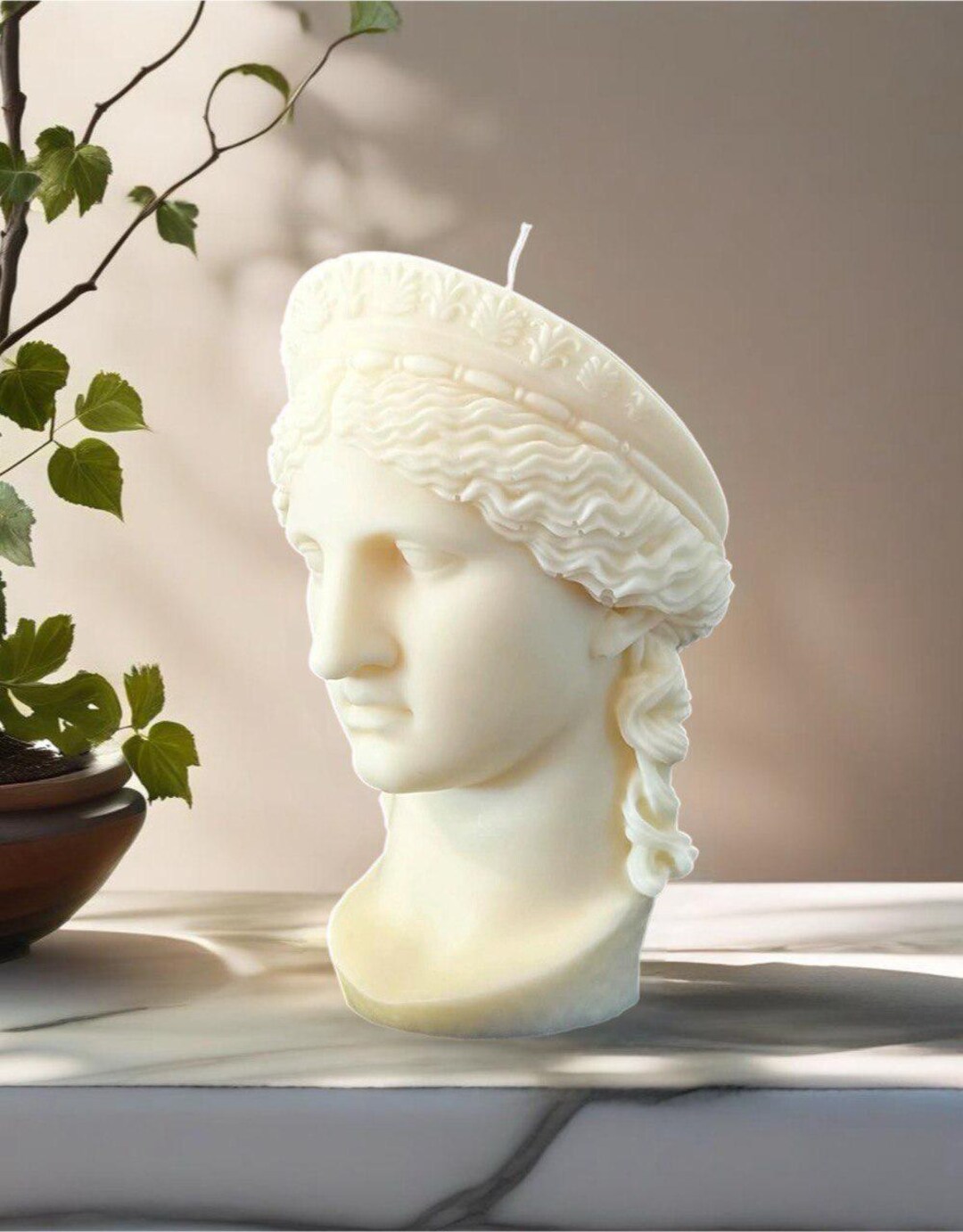 Large Goddess Hera Candle - Sculptural Soy Wax Candle - Greek Mythology ...
