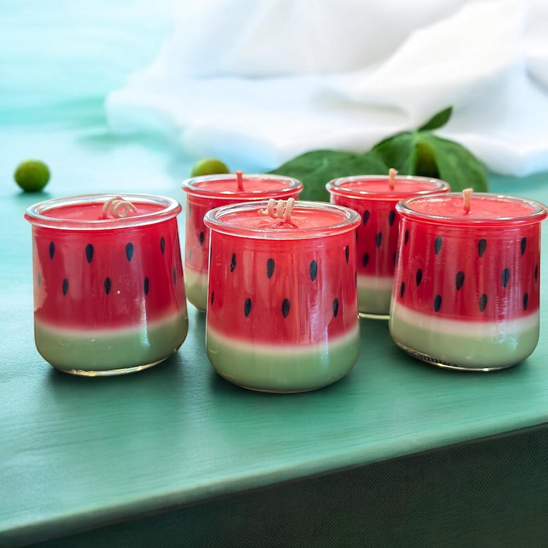 Watermelon Candle - Etsy