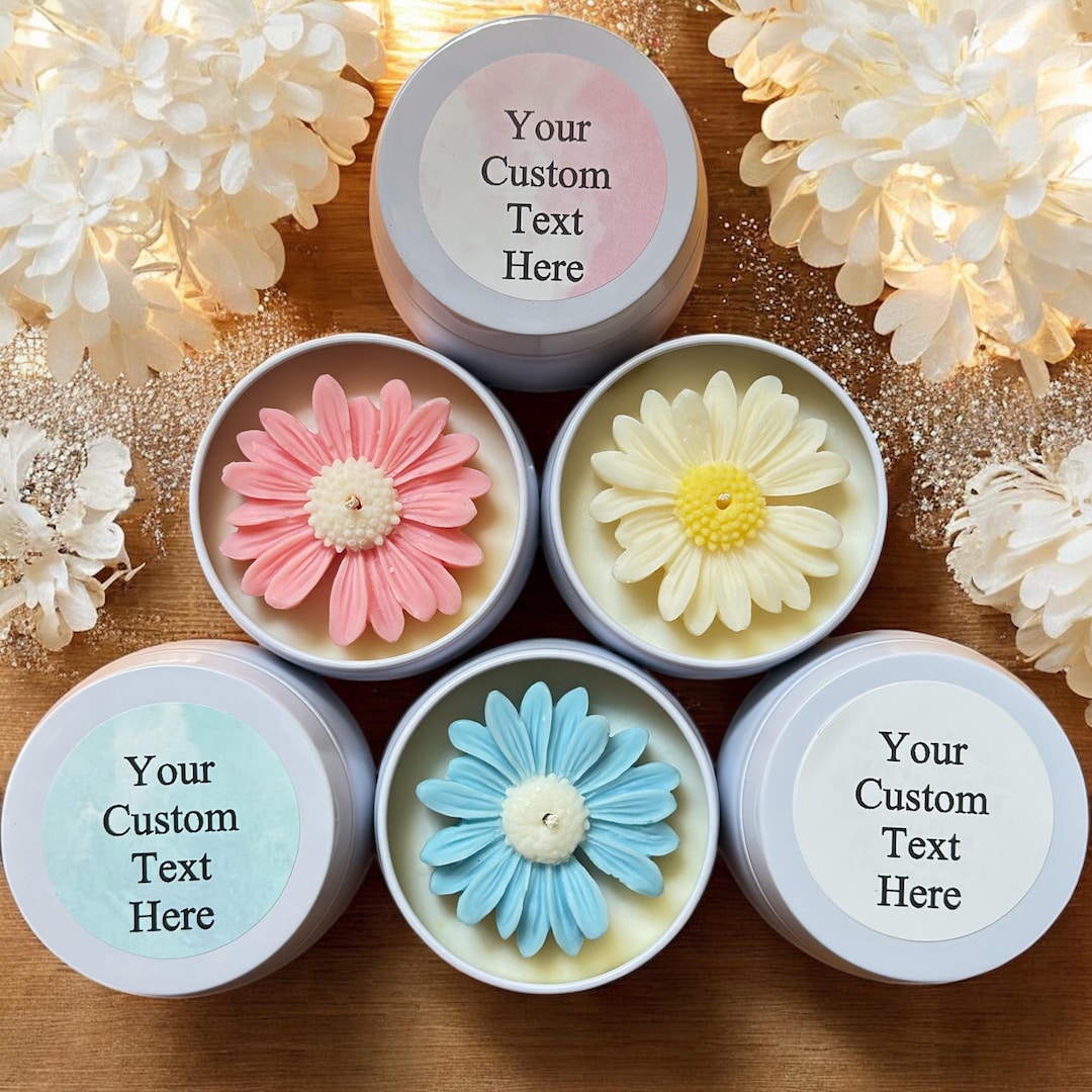 Bulk Daisy Candles 12pc, Party Favors, Shower Candles 4oz - Etsy