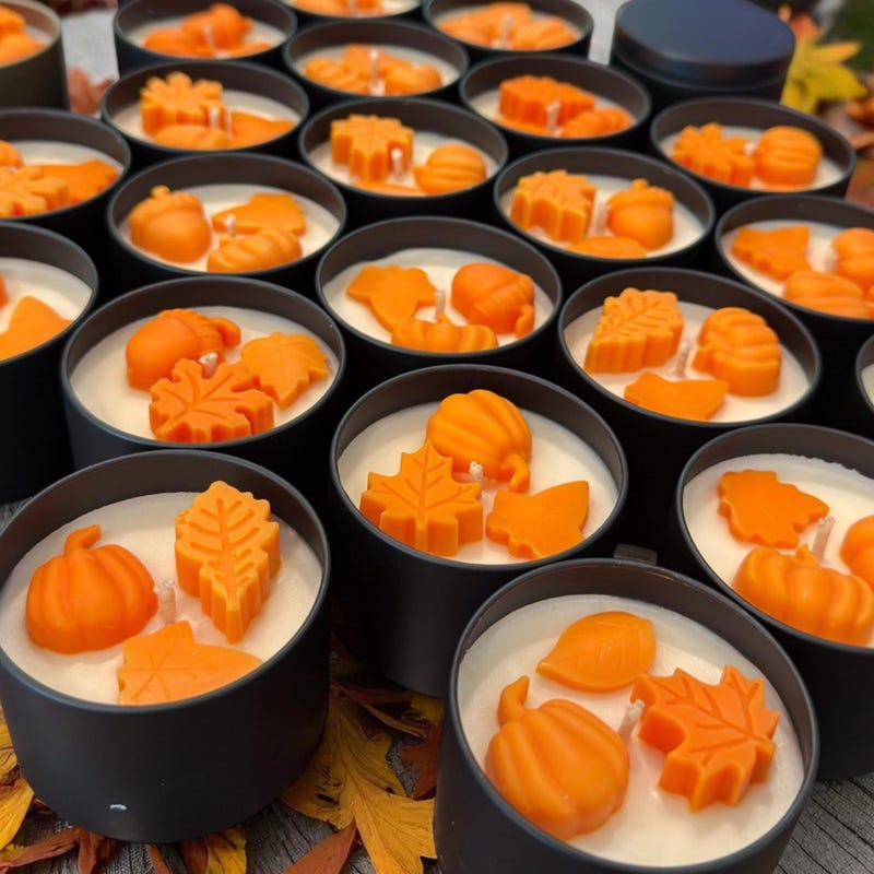 Small Fall Themed Candles - Etsy
