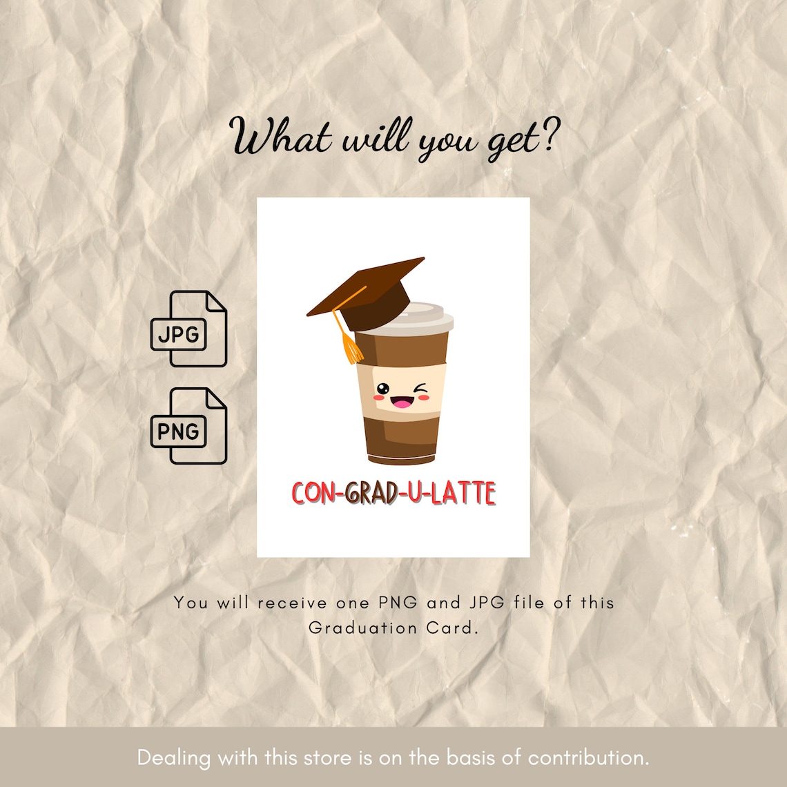 Printable Graduation Card, DIY Graduation Card, Coffee Latte, High ...