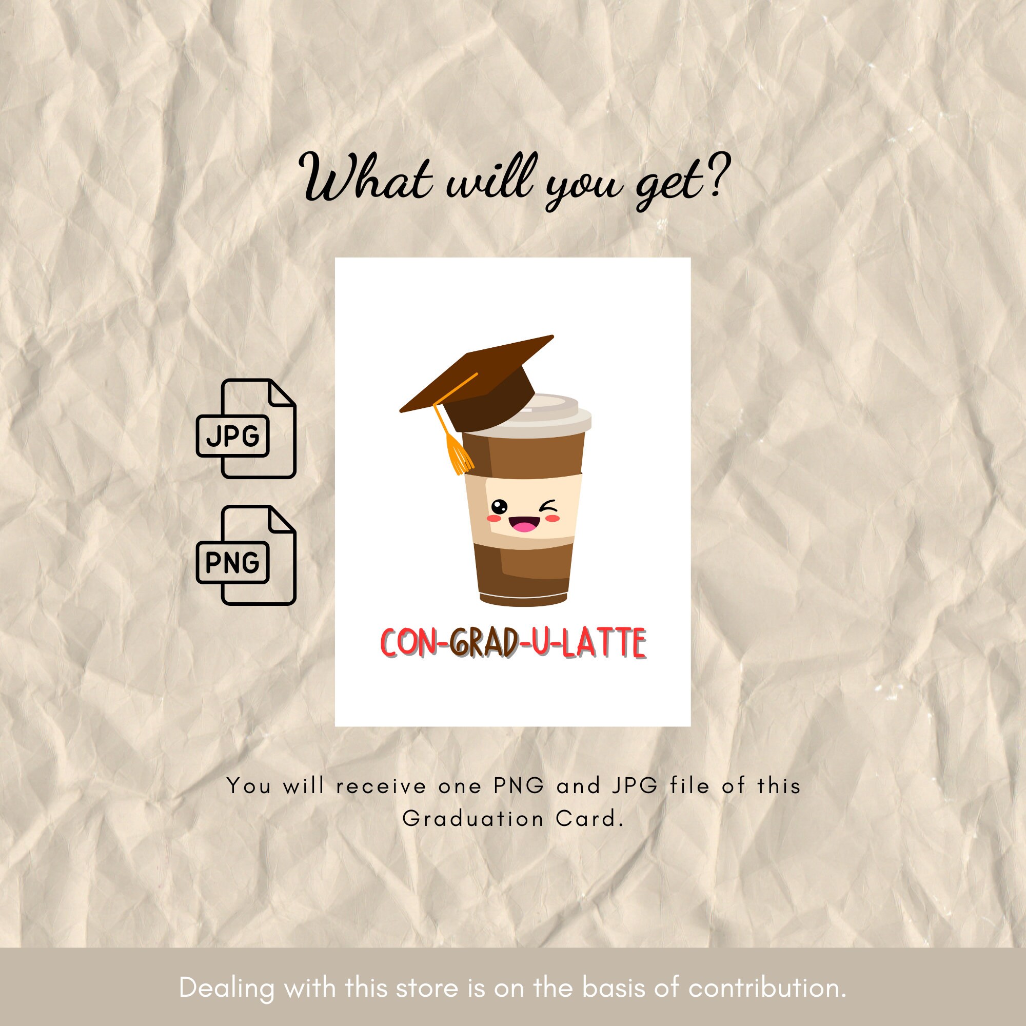 Printable Graduation Card, DIY Graduation Card, Coffee Latte, High ...