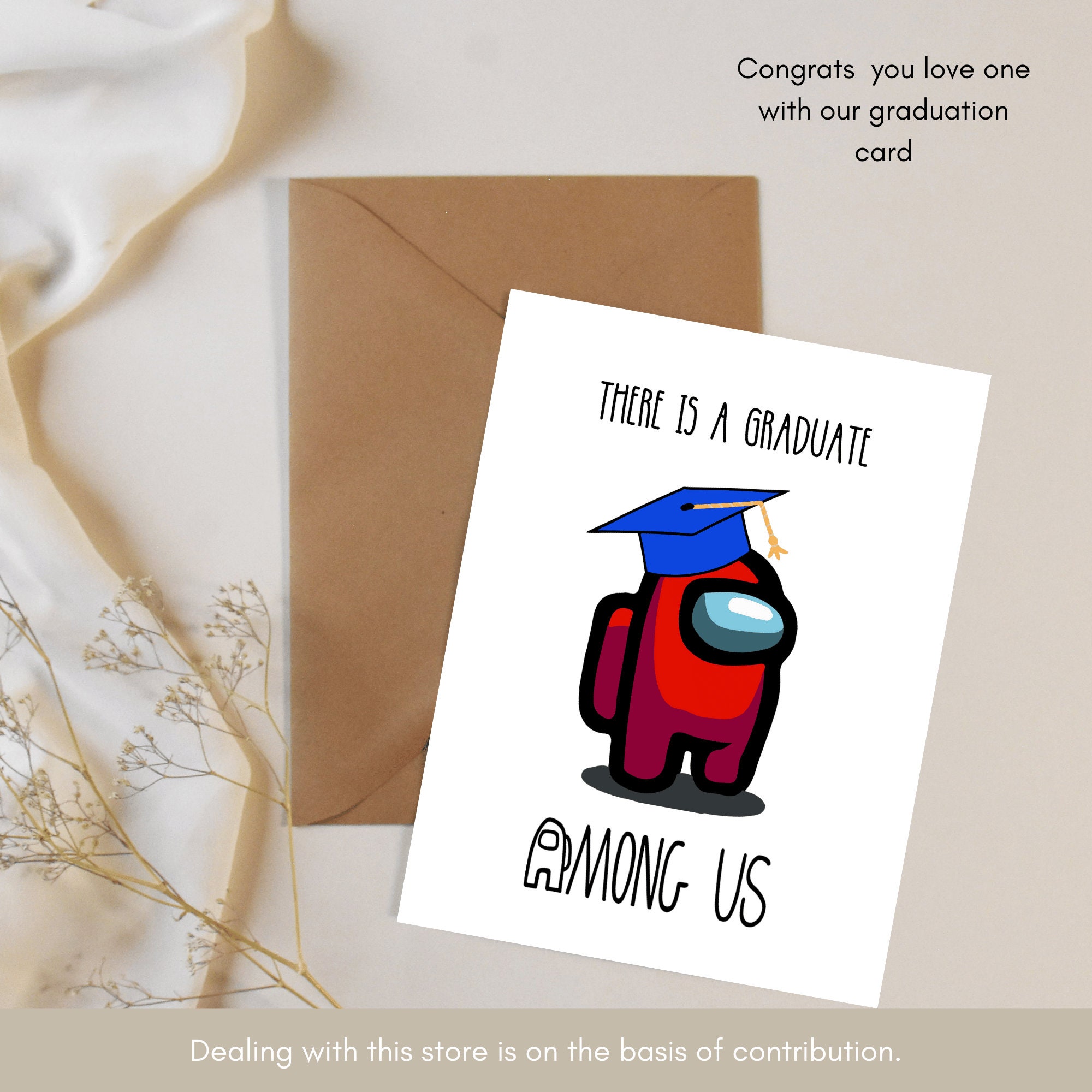 Printable Graduation Card, DIY Graduation Card, Among Us, High School ...