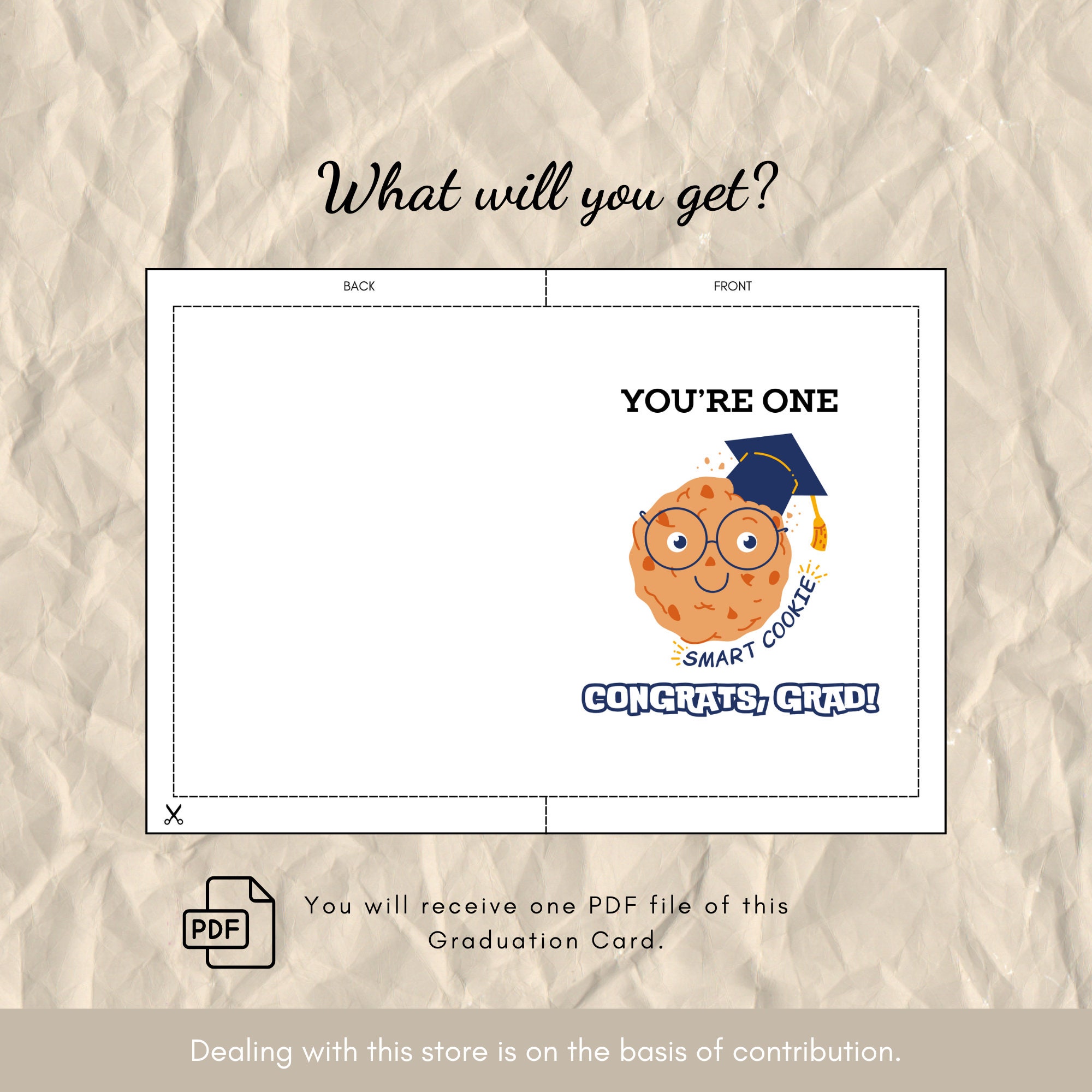 Printable Graduation Card, DIY Graduation Card, Smart Cookie, High ...