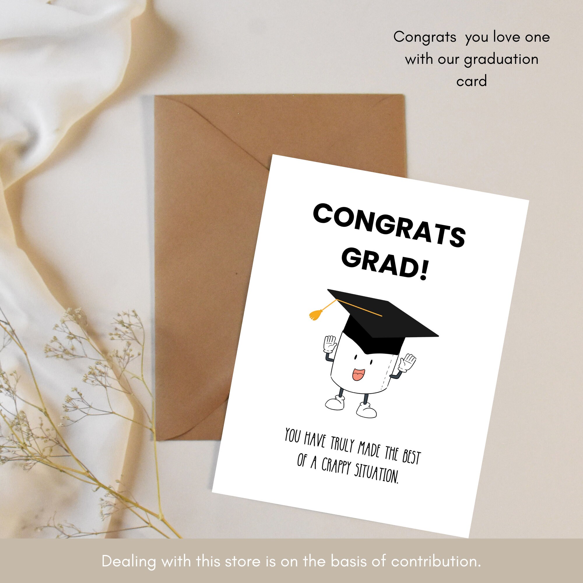 Printable Graduation Card, DIY Graduation Card, Tissue Grad, High ...