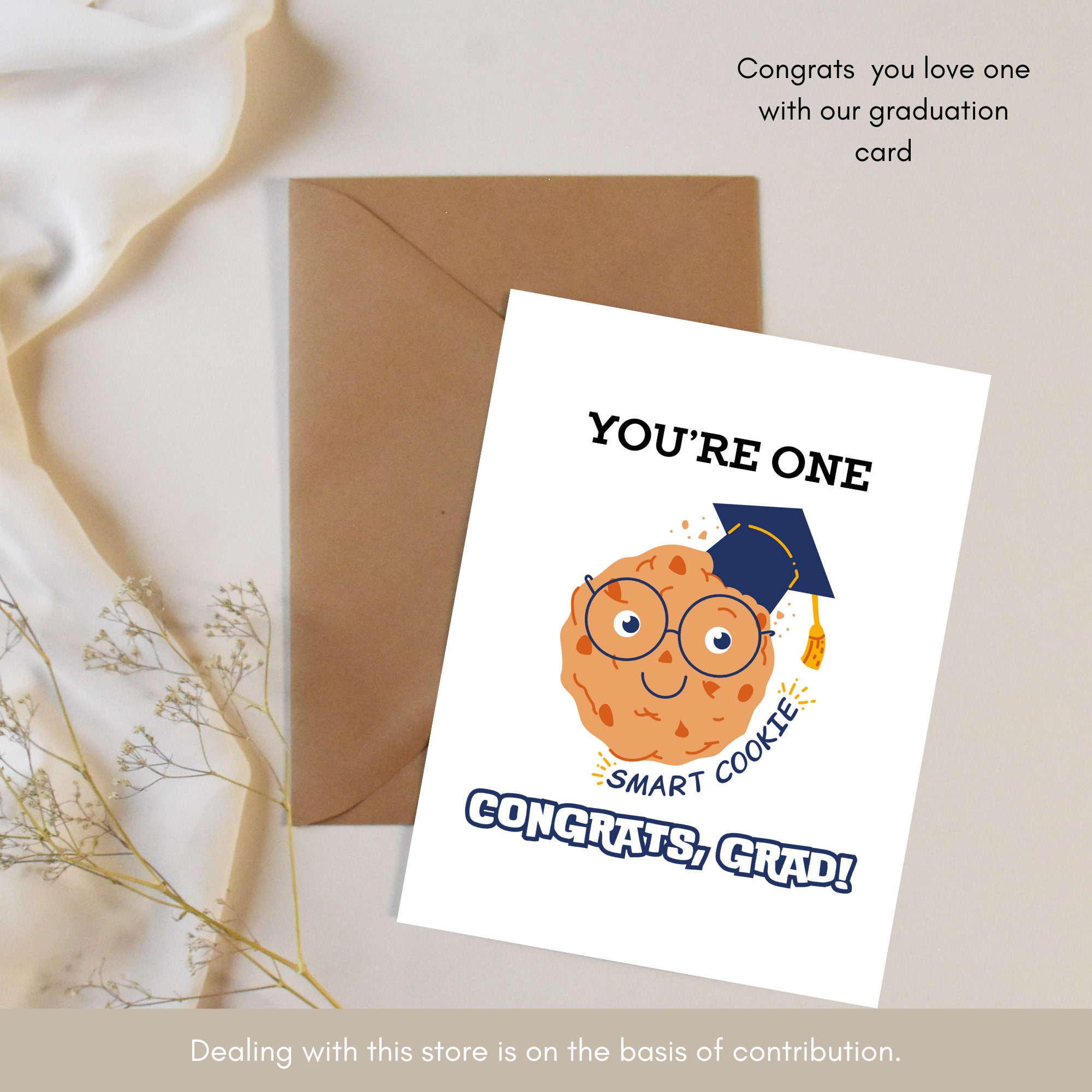 Printable Graduation Card, DIY Graduation Card, Smart Cookie, High ...