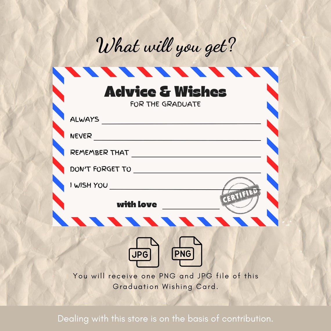 Graduation Advice and Wishes Cards, Printable Table Decor, Instant ...