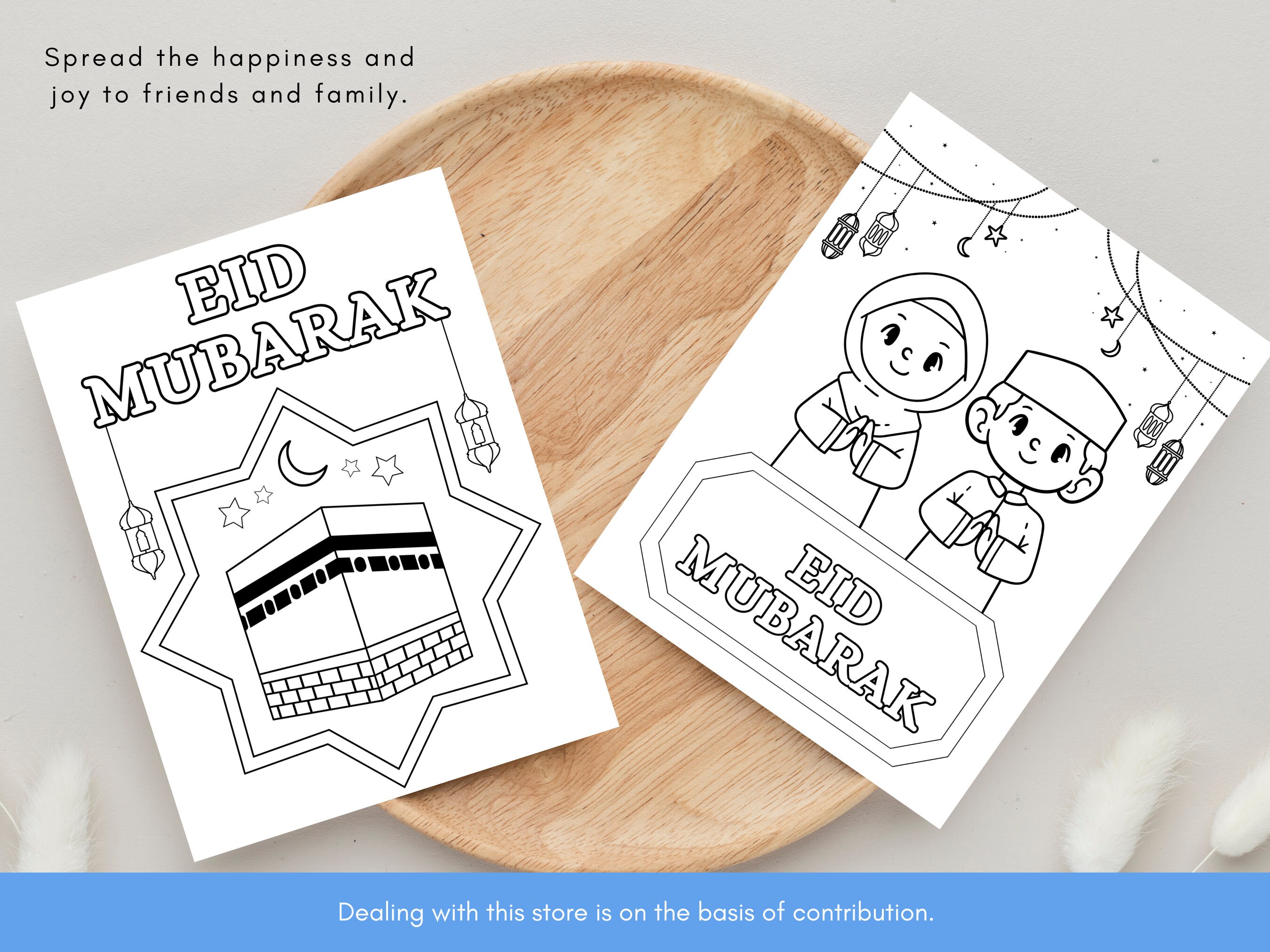 Eid Coloring Cards, DIY Eid Cards, Printable Eid Cards, Eid Kids ...
