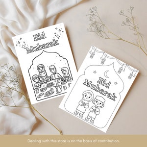 Eid Coloring Cards, DIY Eid Cards, Printable Eid Cards, Eid Kids ...