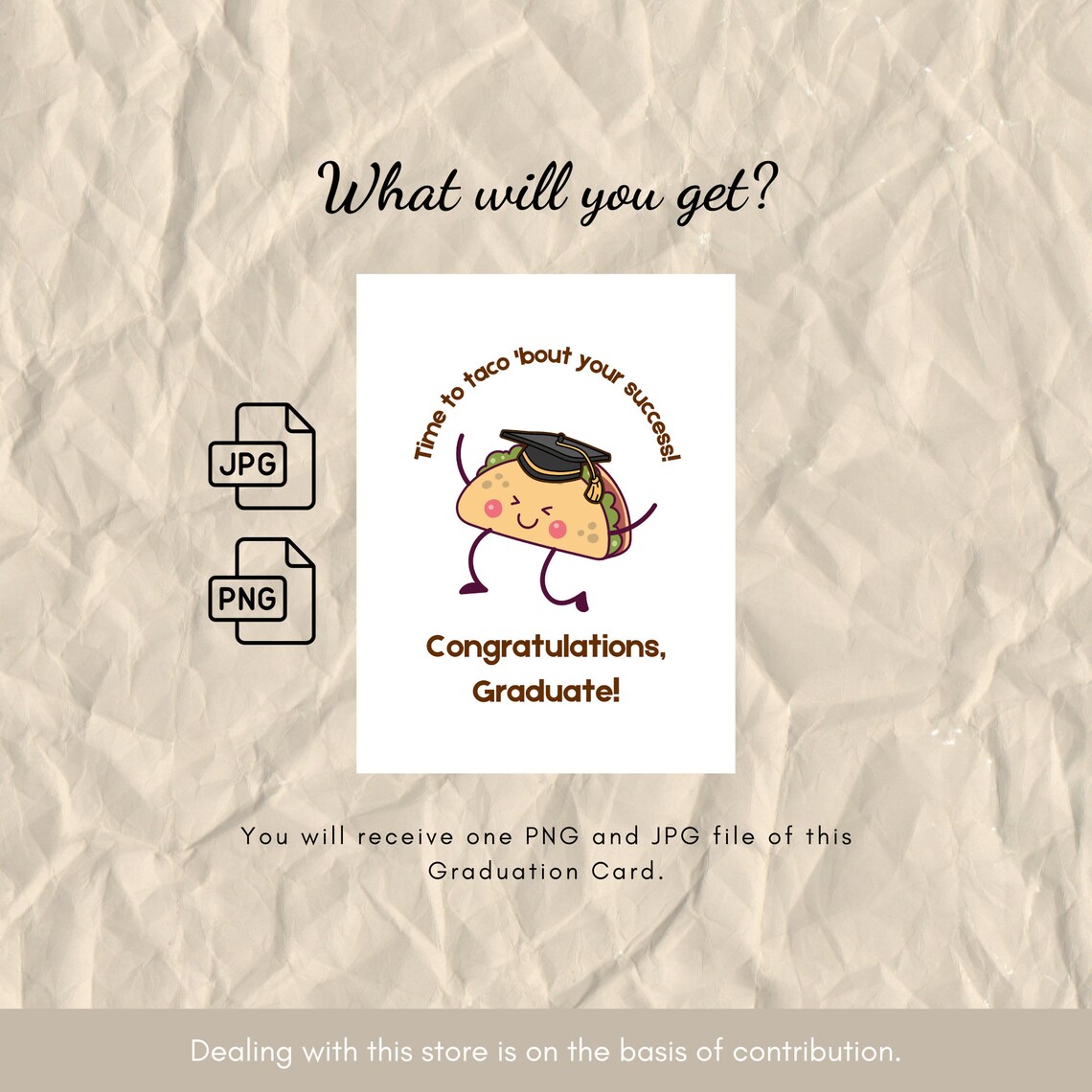 Printable Graduation Card, DIY Graduation Card, Taco About You, High ...