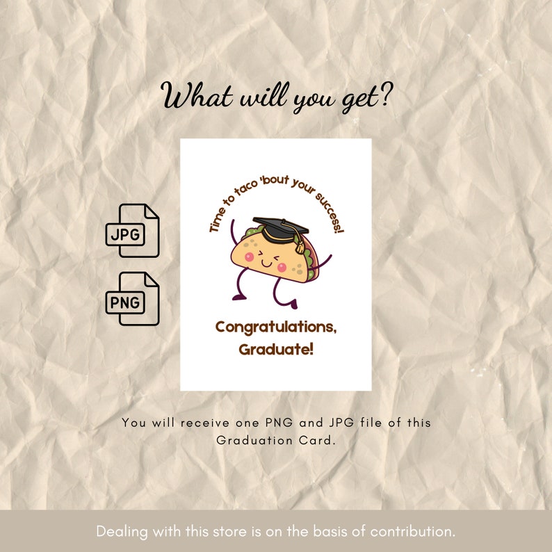 Printable Graduation Card, DIY Graduation Card, Taco About You, High ...