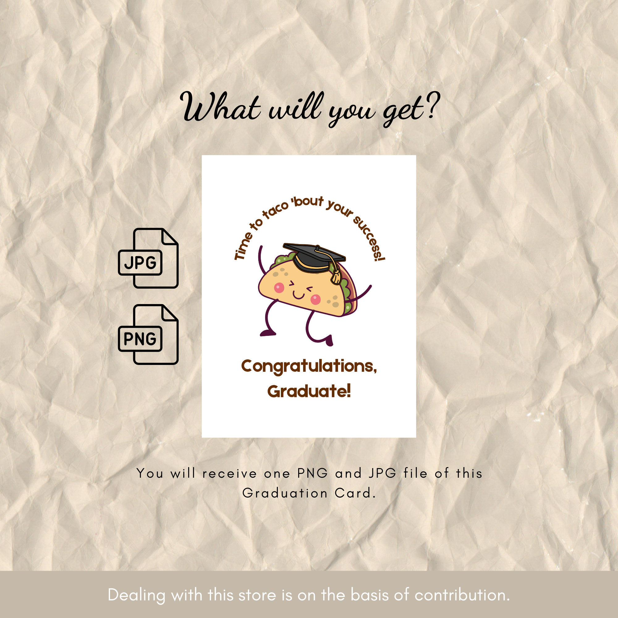 Printable Graduation Card, DIY Graduation Card, Taco About You, High ...