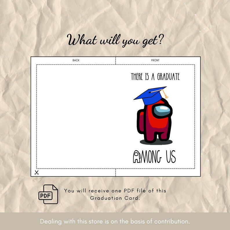 Printable Graduation Card, DIY Graduation Card, Among Us, High School ...