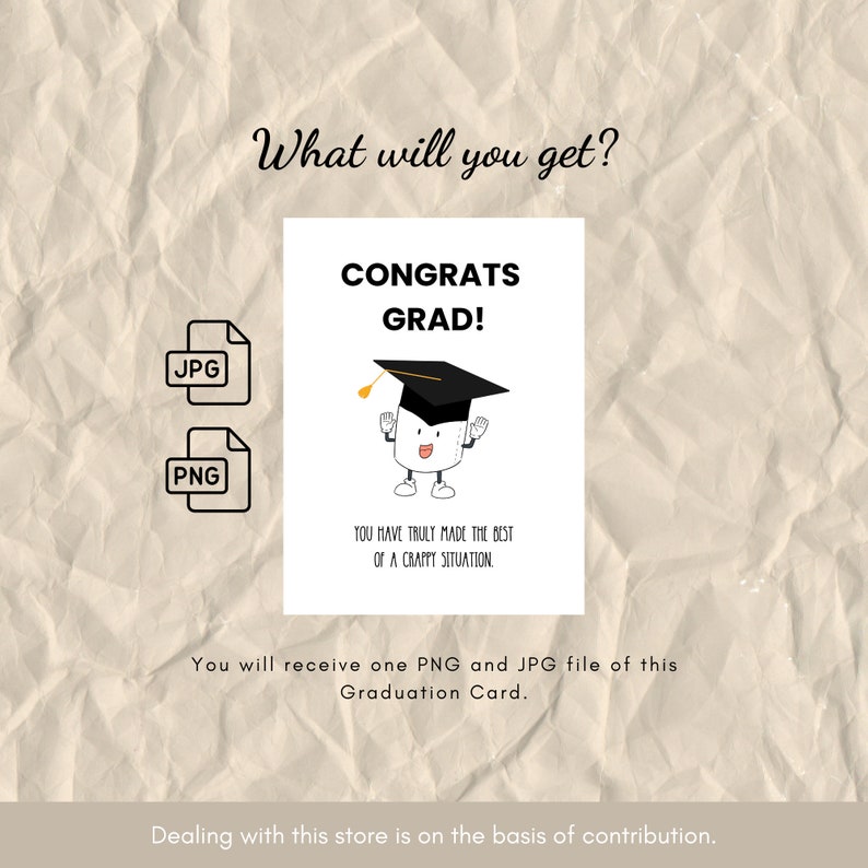 Printable Graduation Card, DIY Graduation Card, Tissue Grad, High ...