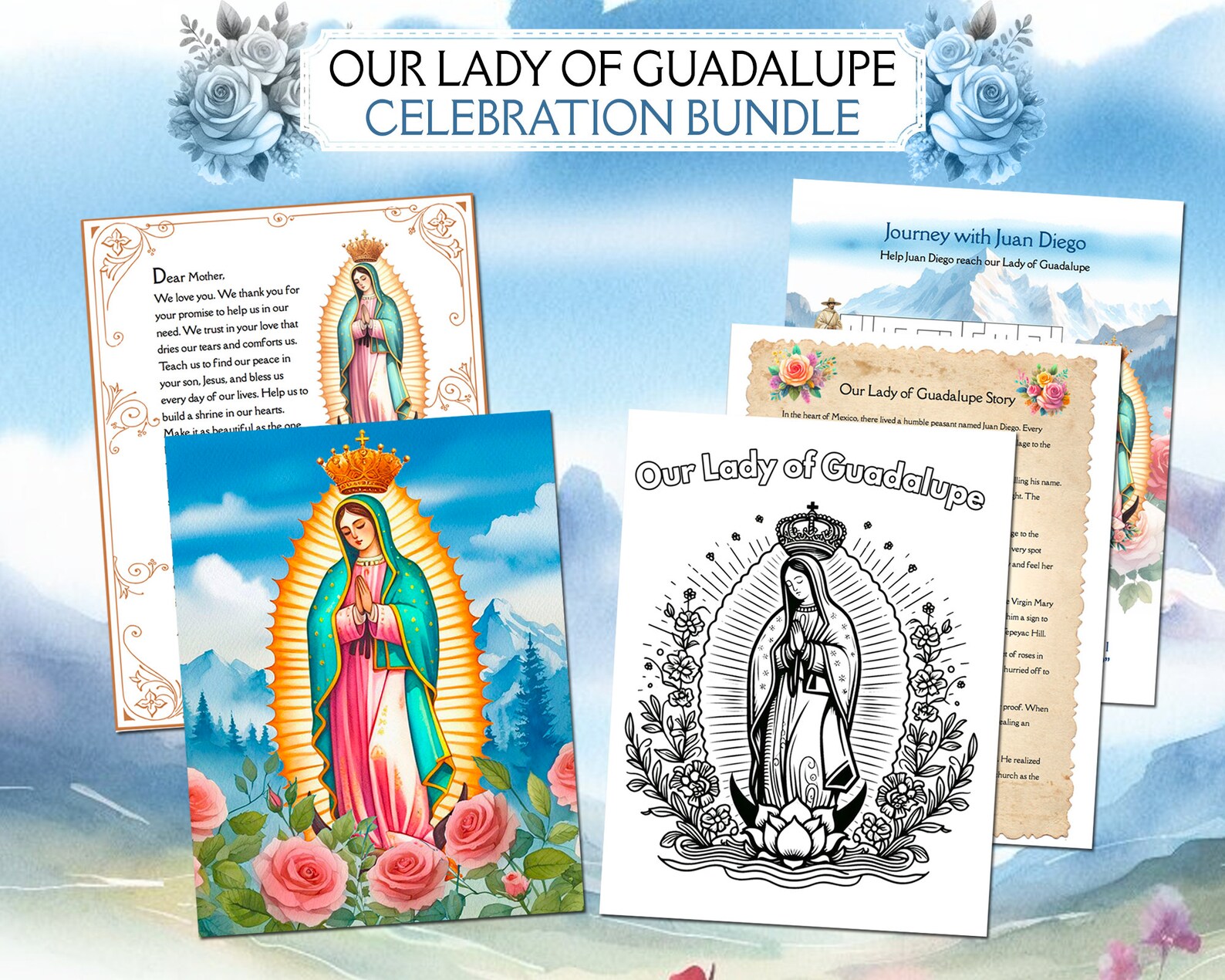 Our Lady of Guadalupe - Feast Day Celebration Bundle - Printable Prayer ...