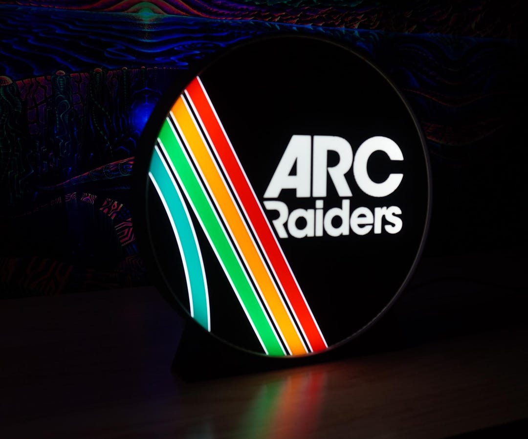 Arc Raiders Graphic Sign - White LED - Colored 3d Print - Gaming Sign ...