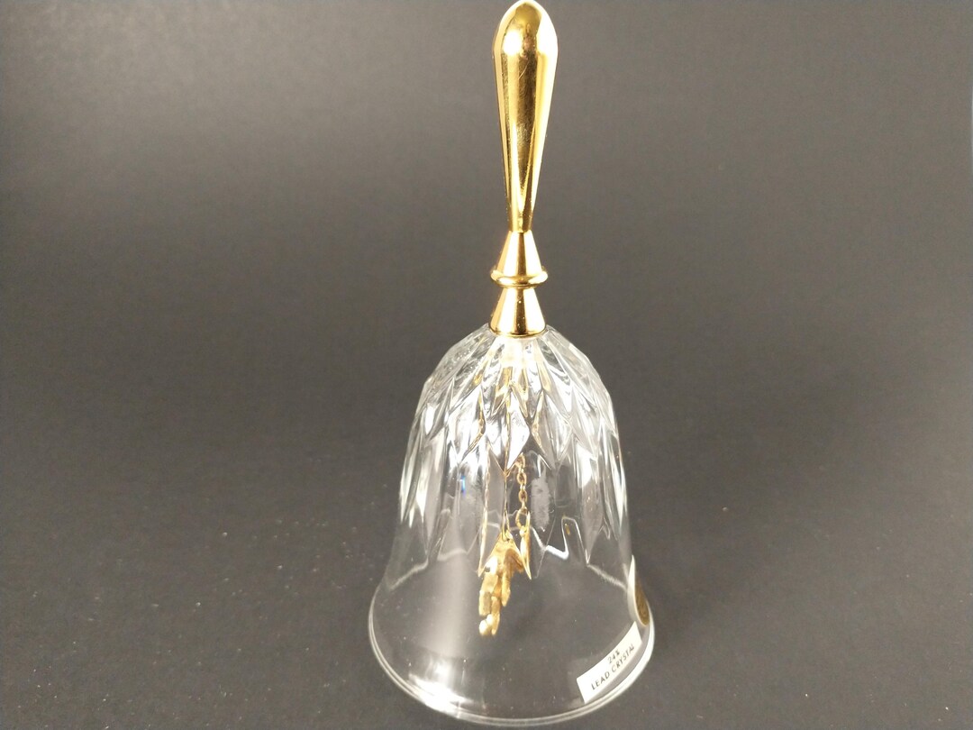Vintage Gerity 50th Anniversary Bell 24 K Gold EP 24% Lead Crystal 1986 ...