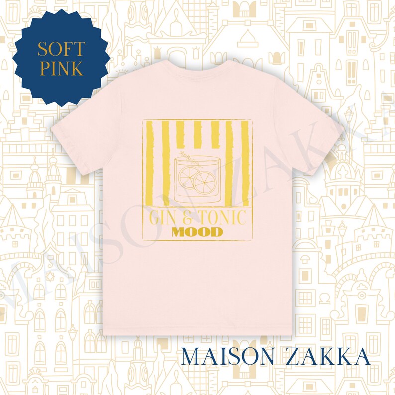 Gin & Tonic Graphic T-shirt for Gin Lover Gift, Gin Tonic Print Tee ...