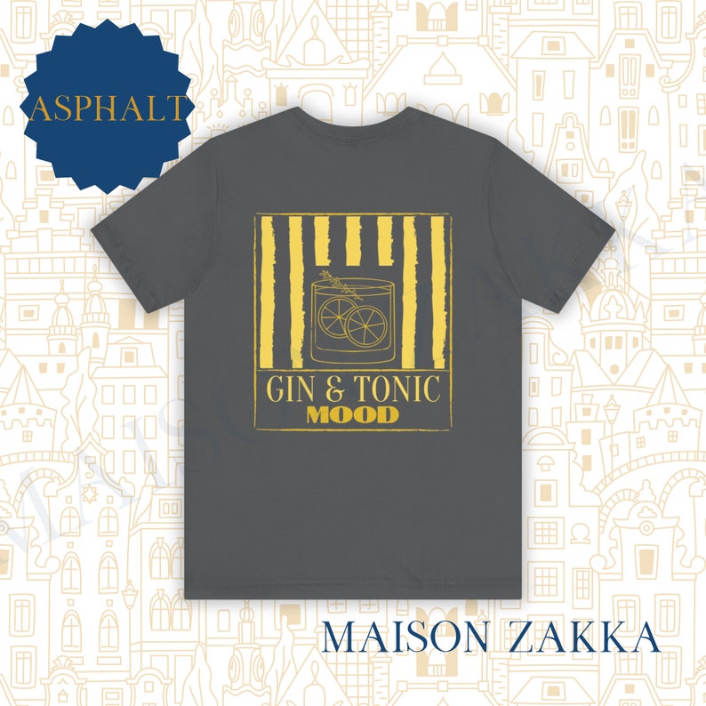 Gin & Tonic Graphic T-shirt for Gin Lover Gift, Gin Tonic Print Tee ...