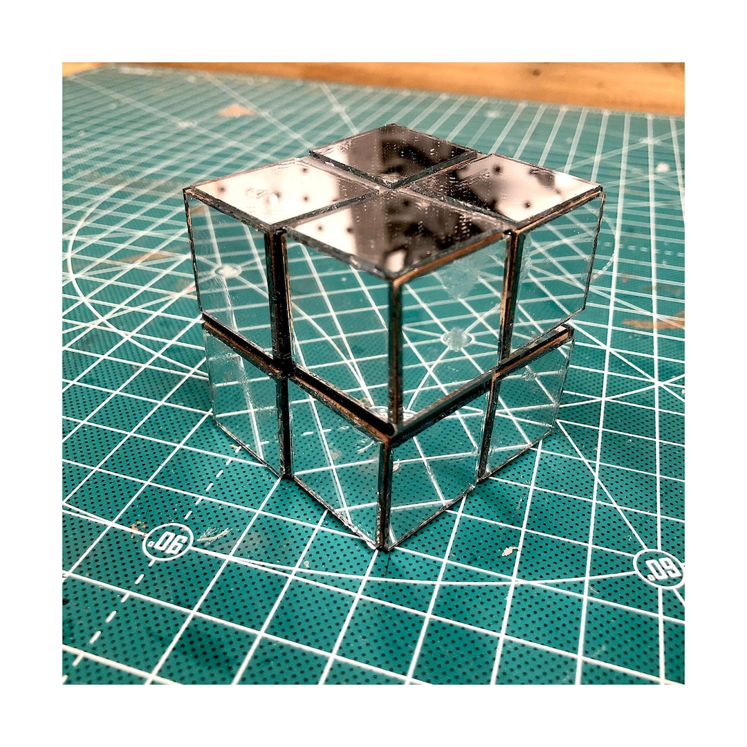 Mirror Cube: Infinity Cube With 1" Square Mirrors and Hardwood Blocks ...