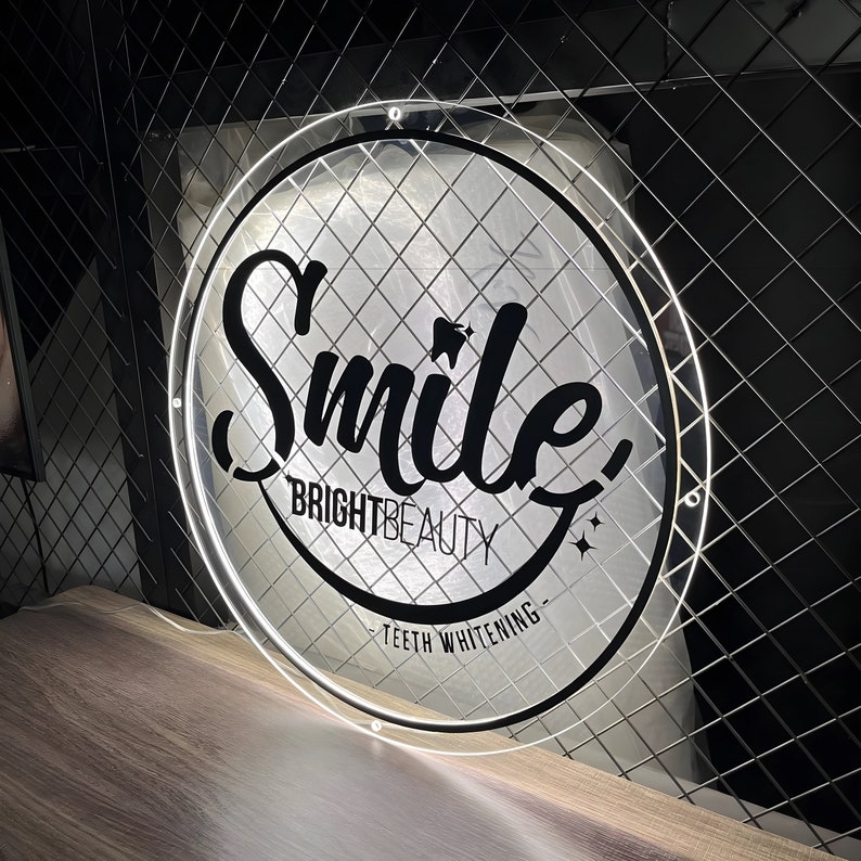 3D Acrylic Backlit Business Sign LED Bar Sign Custom Light - Etsy