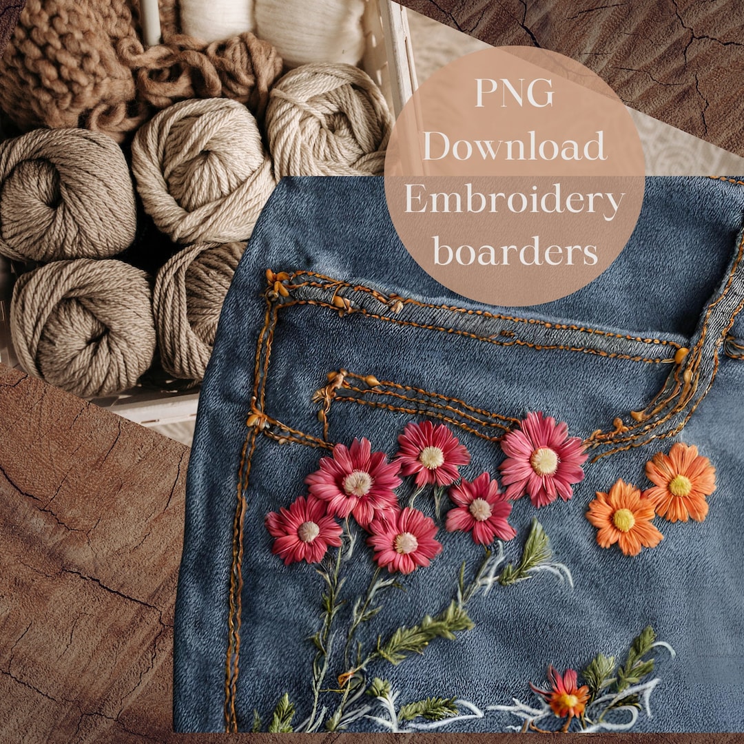 Floral Embroidery Boarders, Patterns, Embroidery Customized Clothing or ...