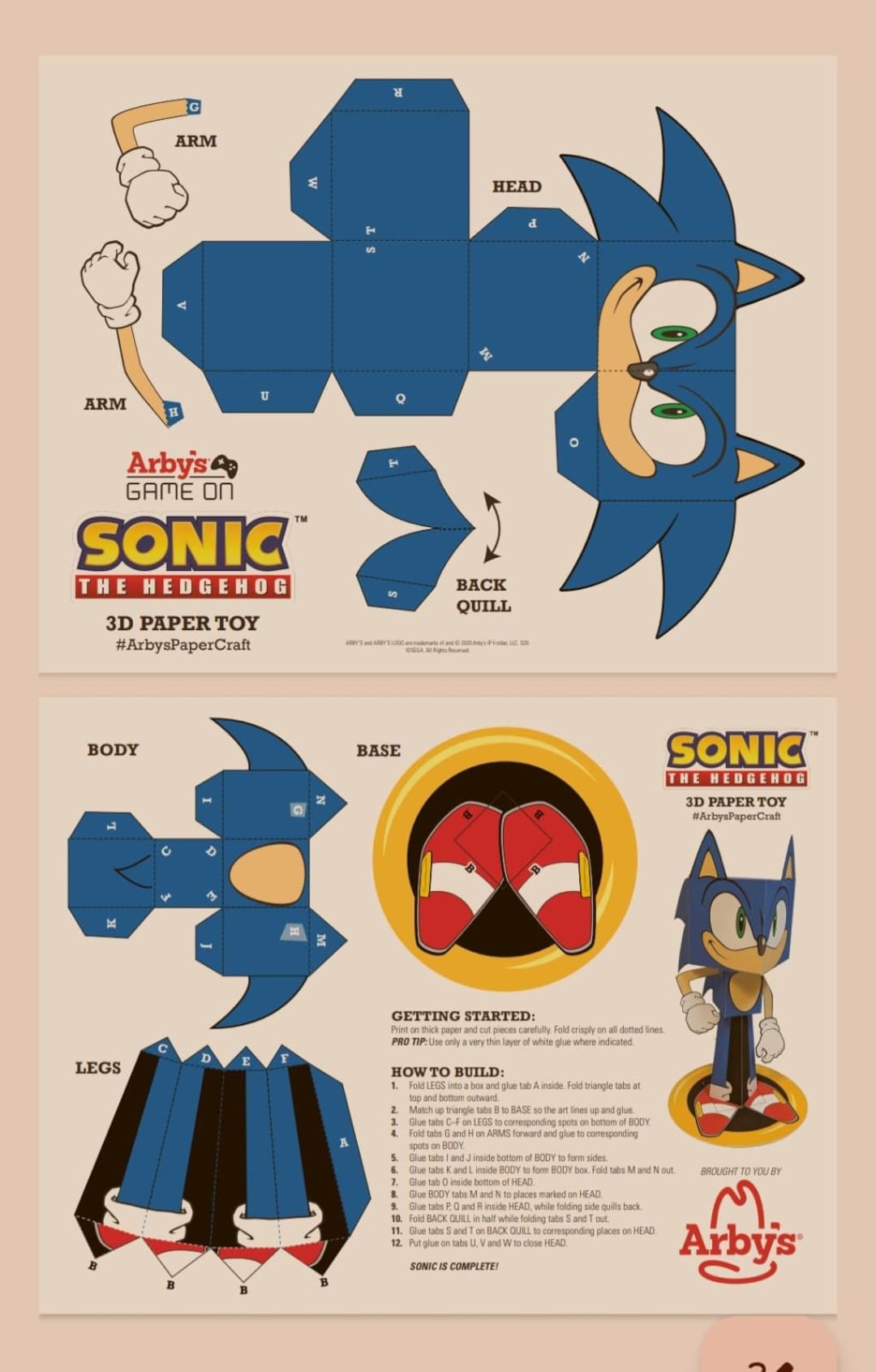 SONIC Papercraft Designs. Sonic and Characters - Etsy