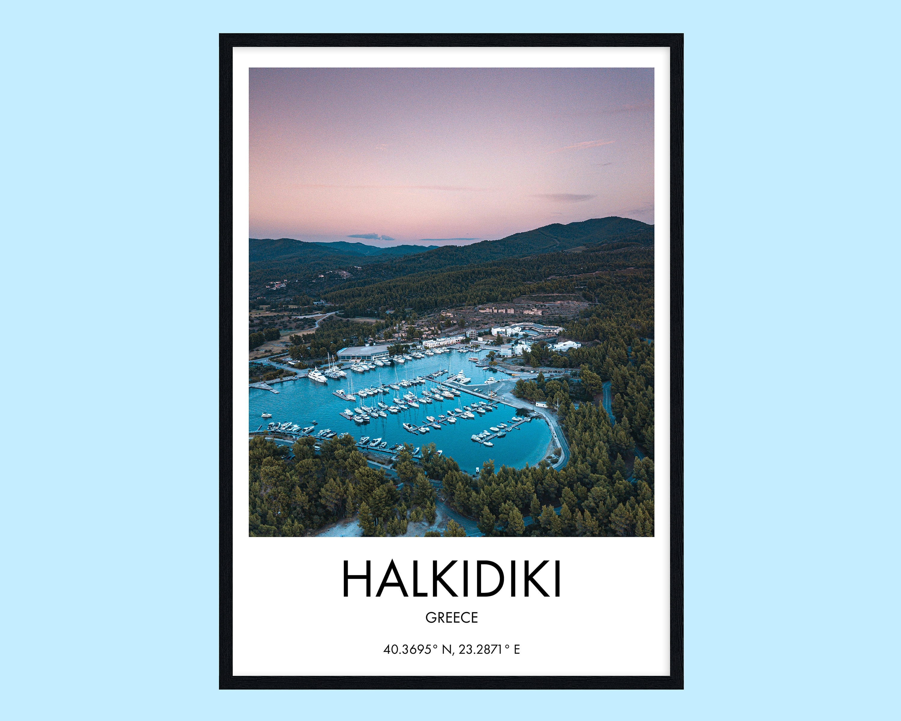 Halkidiki Print, Halkidiki Wall Art, Halkidiki Poster, Halkidiki ...