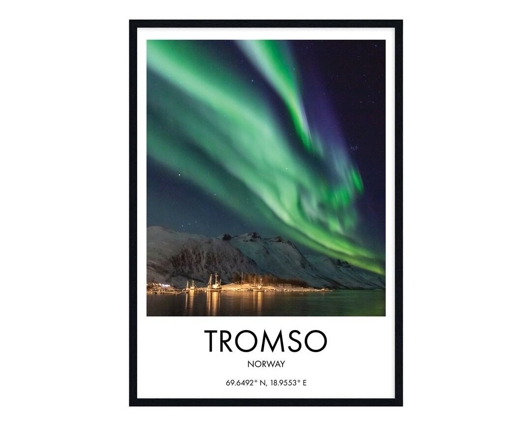 Tromso Poster, Tromso Wall Art, Tromso Wall Decor, Tromso Home Decor ...