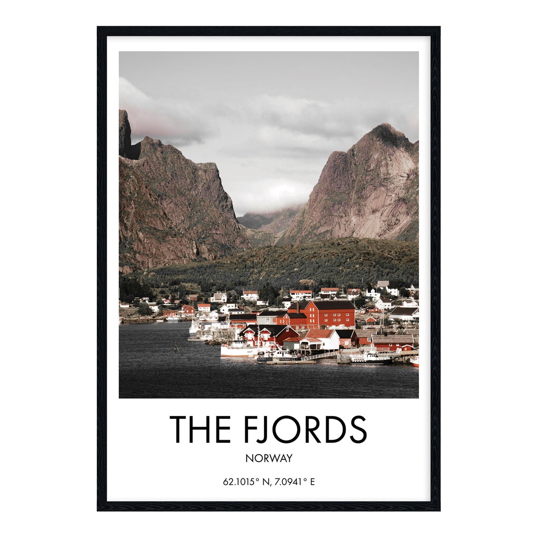 The Fjords Print, the Fjords Wall Art, the Fjords Poster, the Fjords ...
