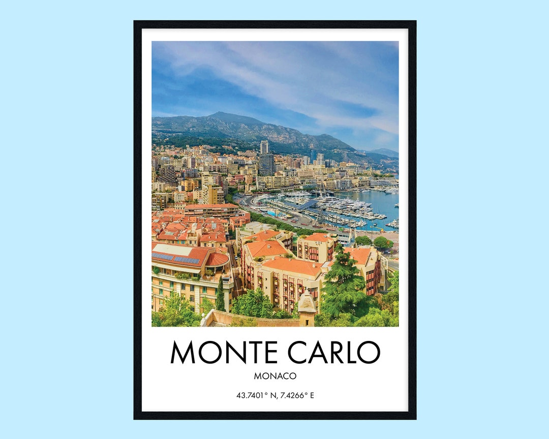Monte Carlo Print, Monte Carlo Wall Art, Monte Carlo Poster, Monte ...