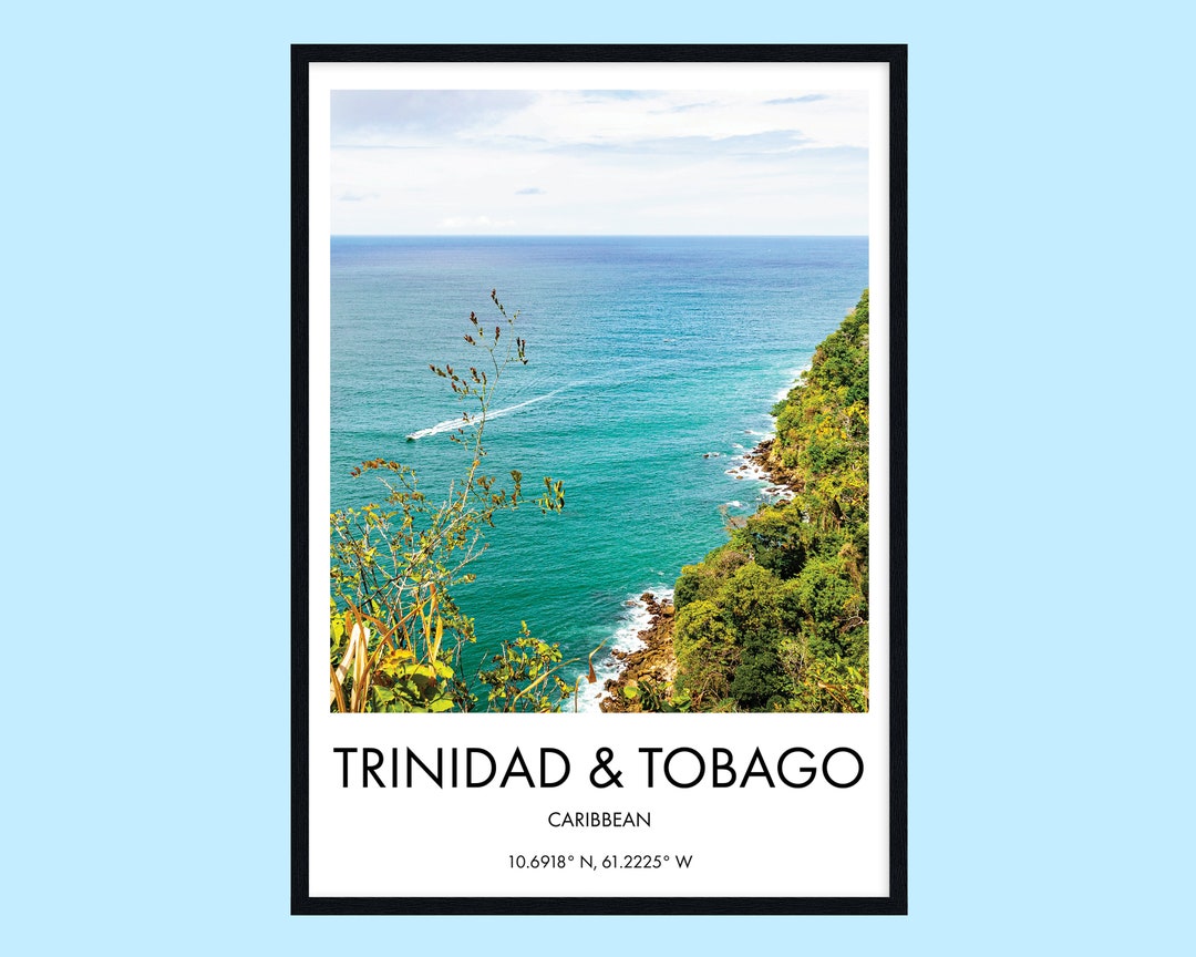 Trinidad and Tobago Print, Trinidad and Tobago Wall Art, Trinidad and ...