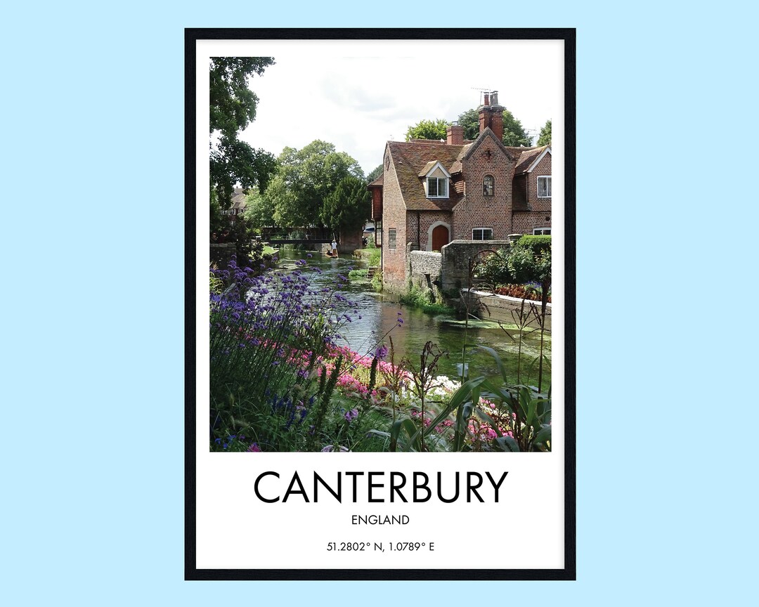 Canterbury Print, Canterbury Wall Art, Canterbury Poster, Canterbury ...