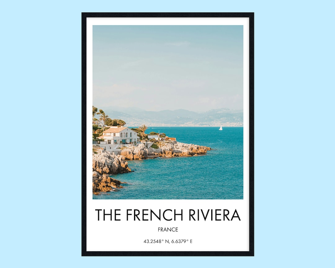 French Riviera Print, French Riviera Wall Art, French Riviera Poster ...