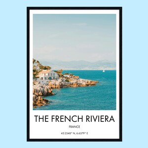 French Riviera Print, French Riviera Wall Art, French Riviera Poster ...