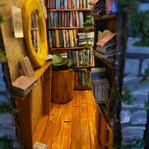 Library Book Nook Diorama Miniatures Bookshelf Insert Miniature Library ...