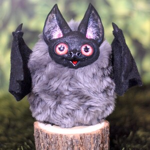 Teddy Bat With Mobile Wings and Red Eyes Stuffed Animal Toy Bat Cub - Etsy