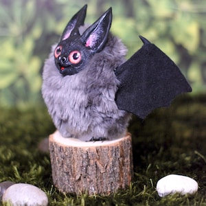 Teddy Bat With Mobile Wings and Red Eyes Stuffed Animal Toy Bat Cub - Etsy