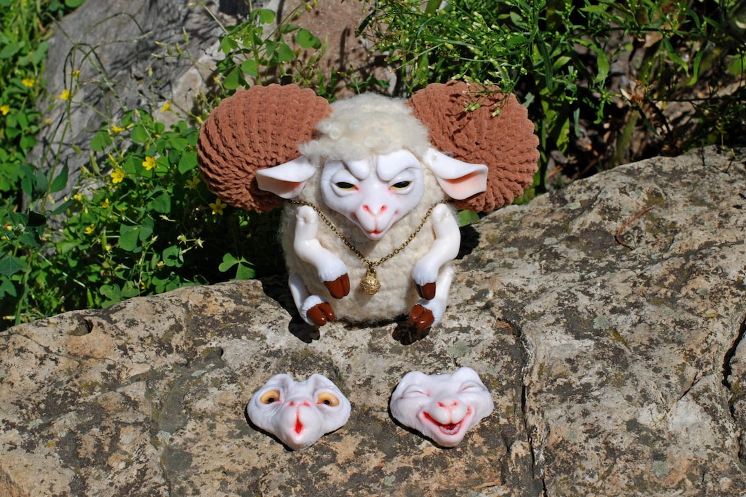 Crocheted Ram With Interchangeable Faces: OOAK Magical Creature - Etsy