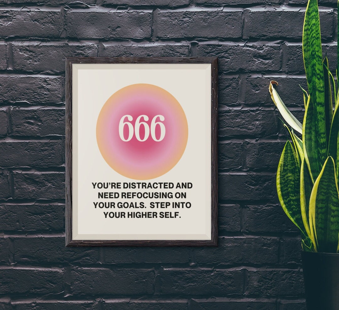 Angel Number 666 Cosmic Code Poster - Etsy