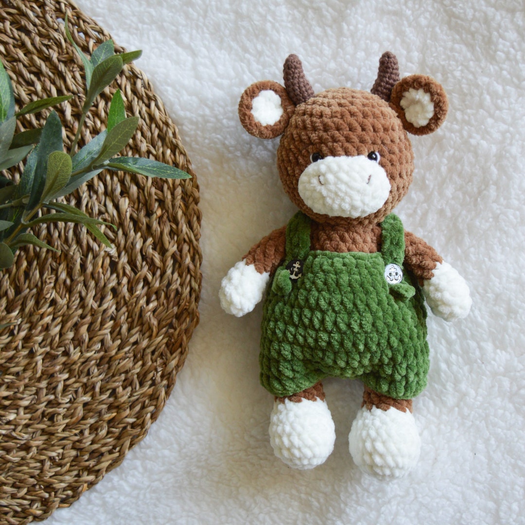 Crochet Bull Stuffed Animal Personalised Baby Toy - Etsy