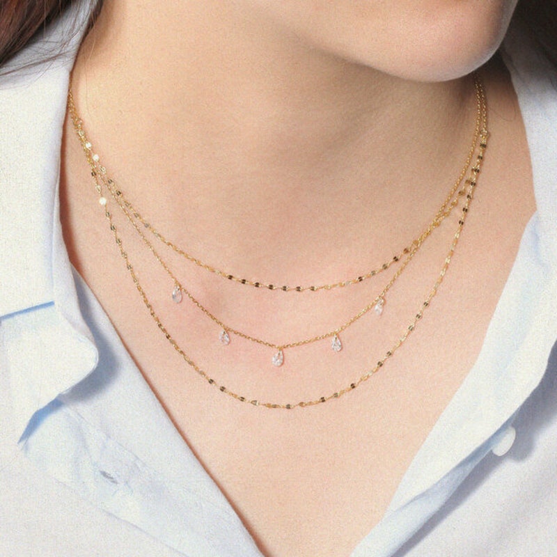 Multi Layer Necklace - Etsy