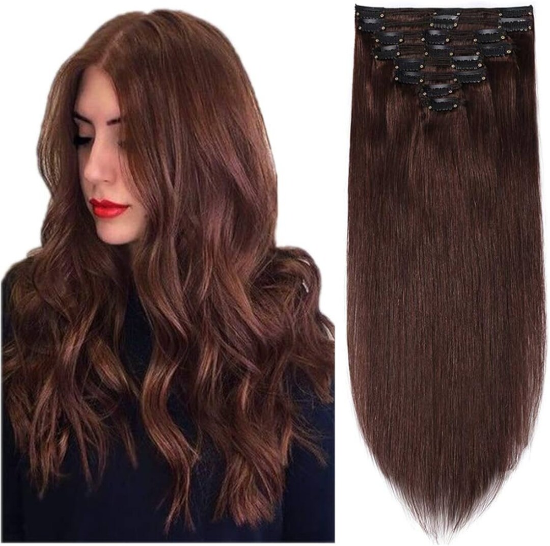 100% Natural Remy Hair Clip-on Hair Extensions Kit - Etsy