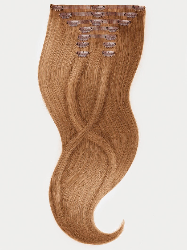 100% Natural Remy Hair Clip-on Hair Extensions Kit - Etsy