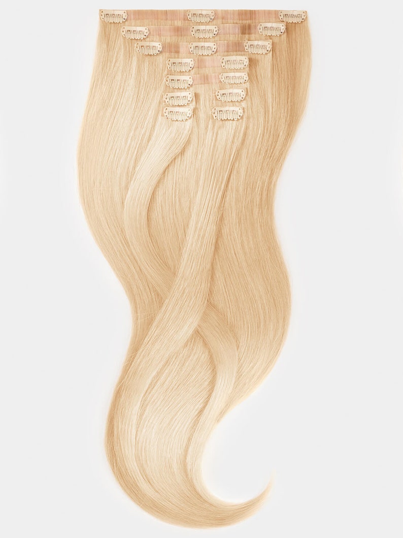 100% Natural Remy Hair Clip-on Hair Extensions Kit - Etsy