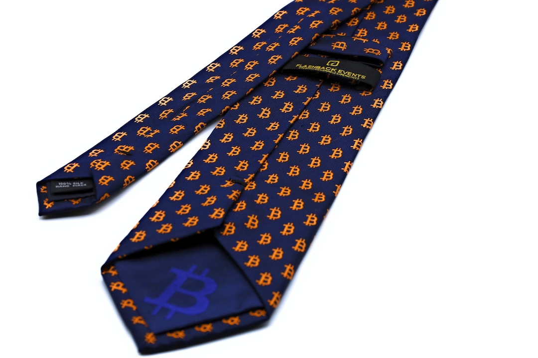 Bitcoin Tie and Pocket Square 100% Silk Woven - Etsy