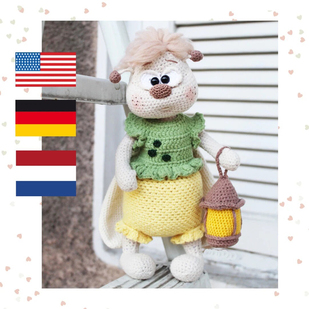 Crochet Fly Pattern in PDF English - Amigurumi Fly - Crochet Toy ...