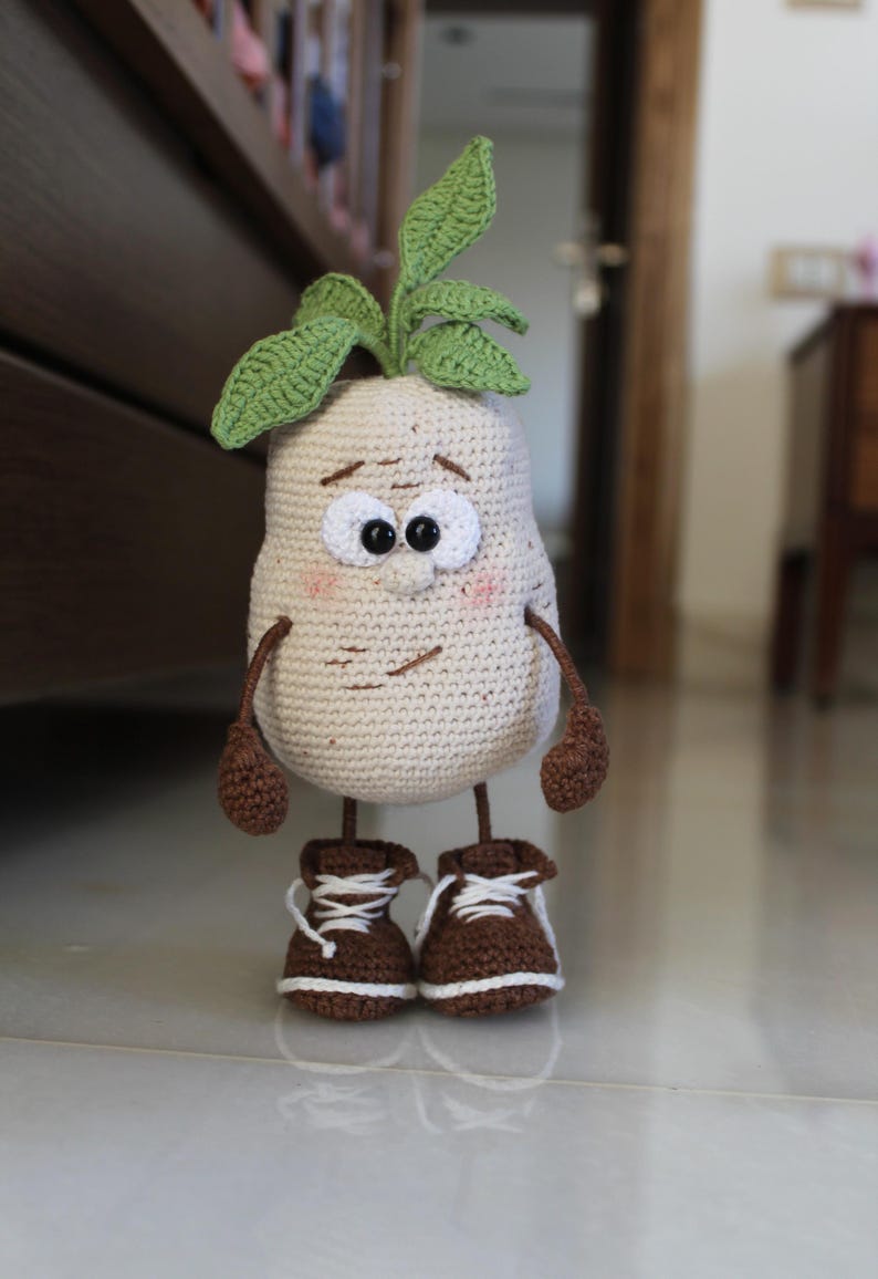Crochet Potato Toy Pattern: Amigurumi Vegetable (PDF) - Etsy