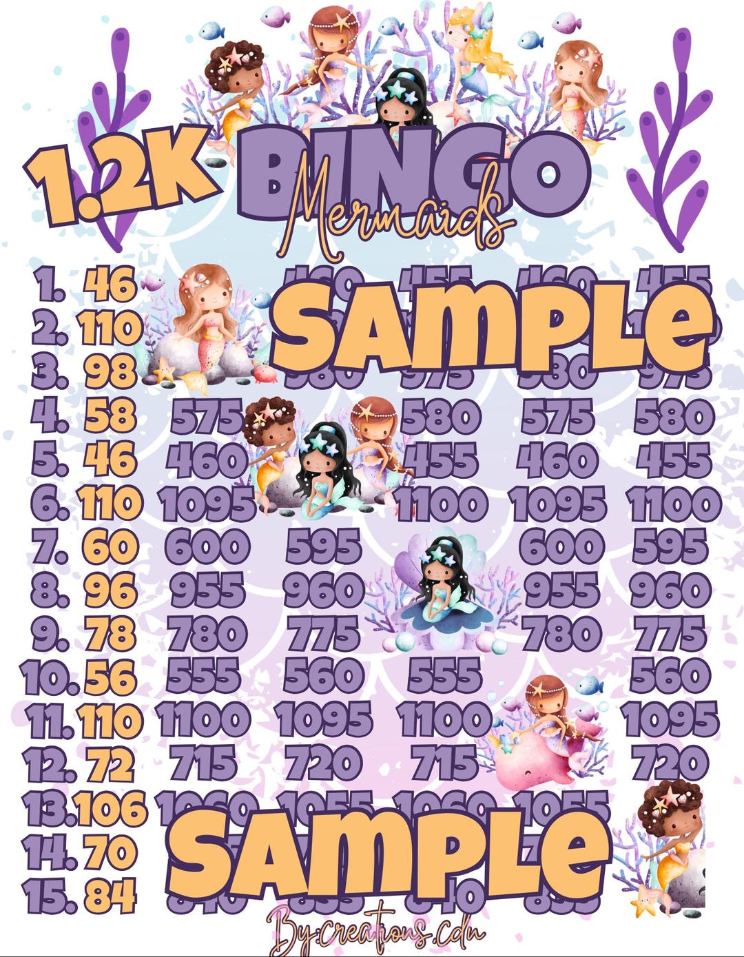 1.2K WTA MERMAIDS No Lines - Etsy